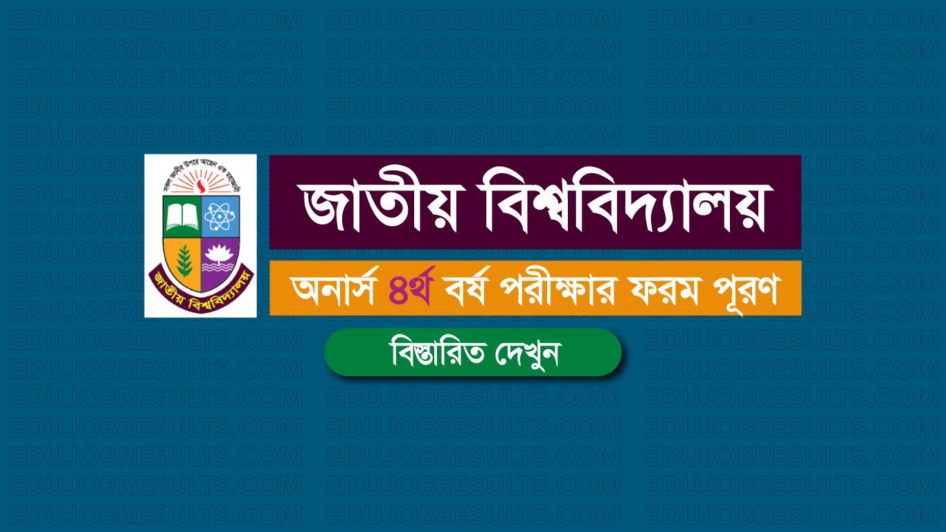 Honours 4th Year Form Fill Up Notice 2024 [National University]